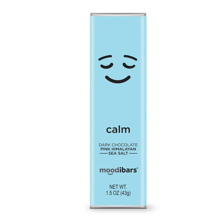 Calm Moodibar - Dark Chocolate Pink Himalayan Sea Salt Bar 1.5 oz Bar ...
